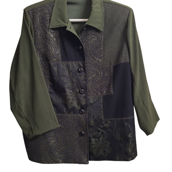 Notations | Jackets & Coats | Notations Woman Blazer Olive Green Jacket ...